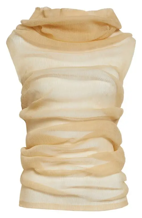 Rick Owens Transparent Ribbed Tube Top