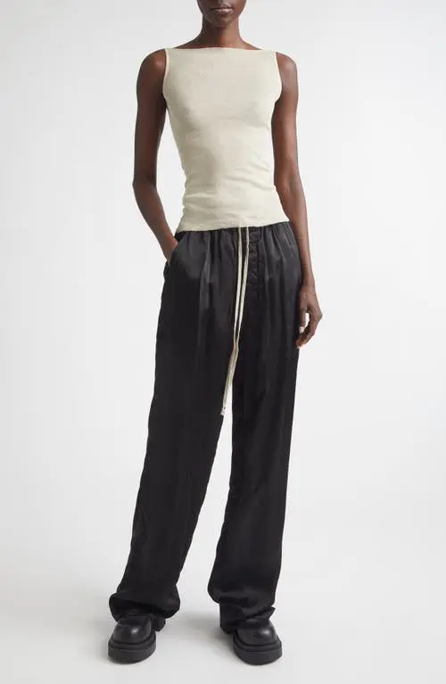 Rick Owens Raw Edge Cotton Tank - Sand