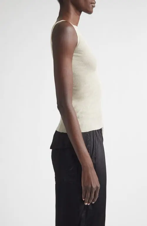 Rick Owens Raw Edge Cotton Tank - Sand