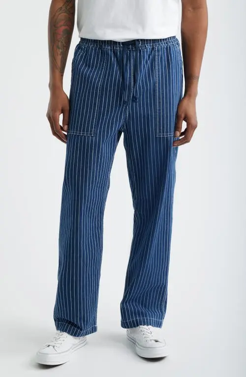 SERVICE WORKS Pinstripe Denim Chef Pants - Indigo