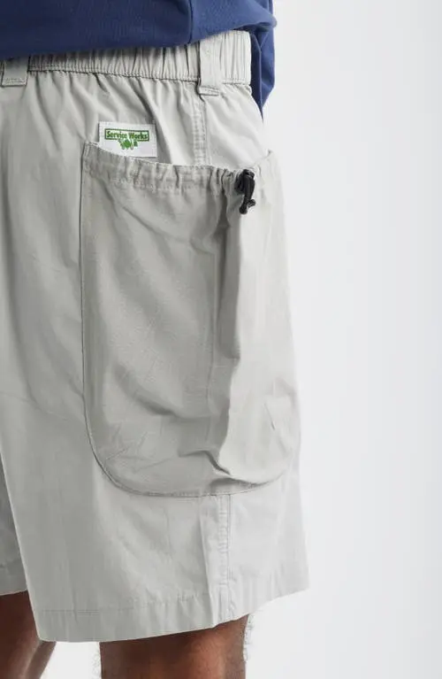 SERVICE WORKS Gardener Cargo Shorts - Silver
