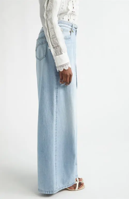 Zimmermann Indra Belted Flare Jeans - Skylark