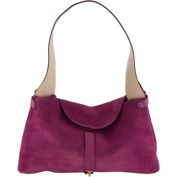 REE PROJECTS Florencia Suede Shoulder Bag - Cardinal