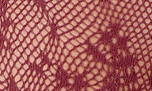 Swedish Stockings Rose Lace Tights - Deep Red