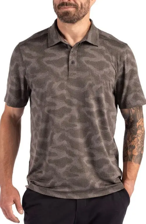 Cutter & Buck Epic Comfort Camo Regular Fit Polo - Elemental Grey