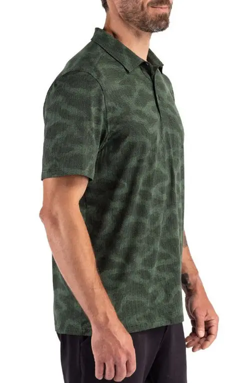 Cutter & Buck Epic Comfort Camo Regular Fit Polo - Hunter