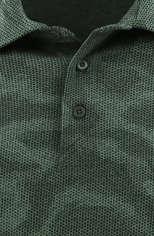Cutter & Buck Epic Comfort Camo Regular Fit Polo - Hunter