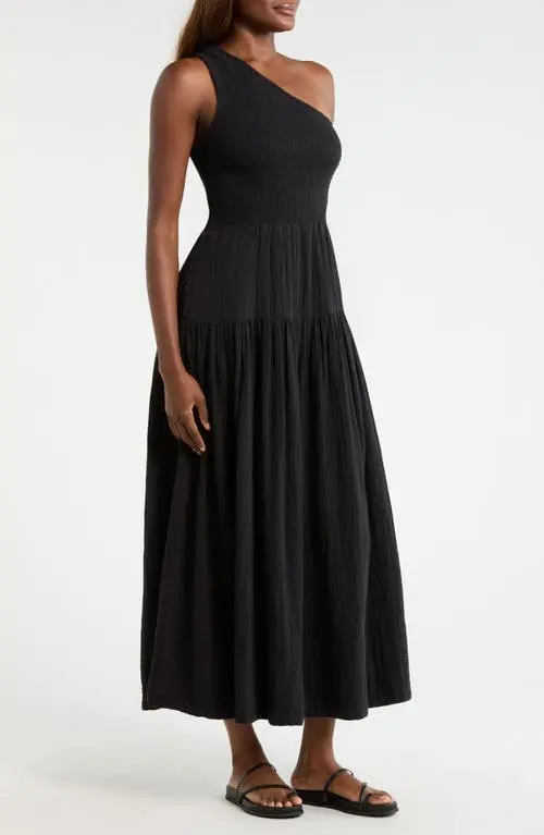 Elan Smocked Tiered Maxi Dress