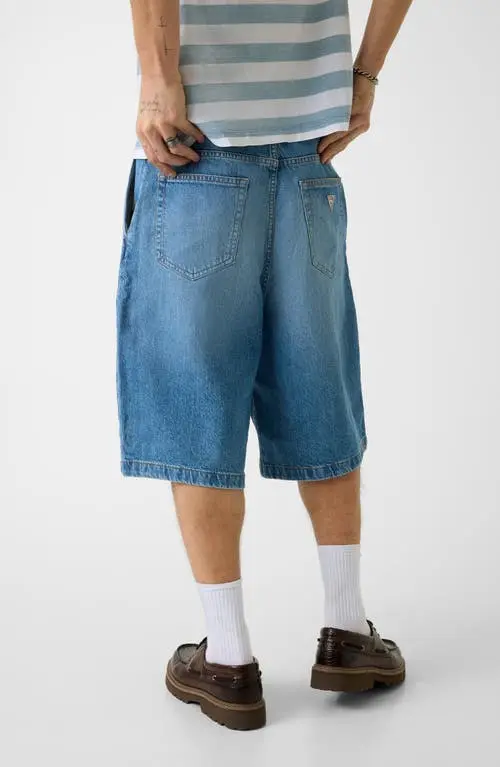 Guess Pleated Baggy Denim Shorts
