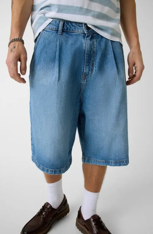 Guess Pleated Baggy Denim Shorts