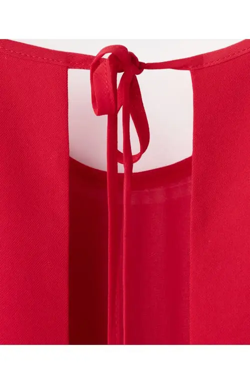 Mango Open Back Halter Neck Jumpsuit - Red