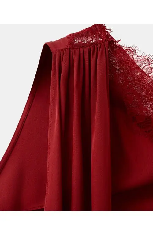 Mango One-shoulder Satin Cocktail Dress