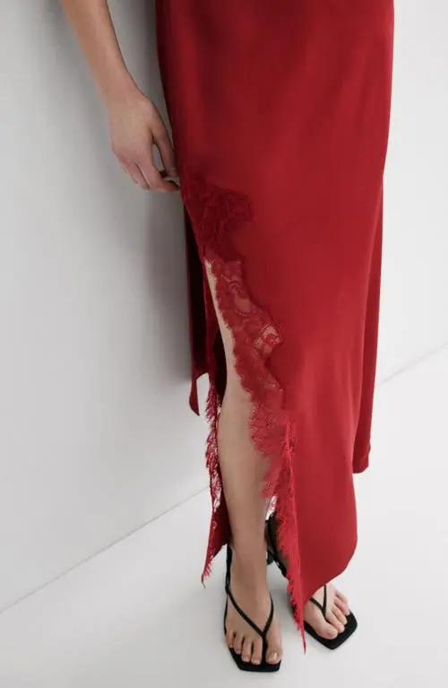 Mango One-shoulder Satin Cocktail Dress