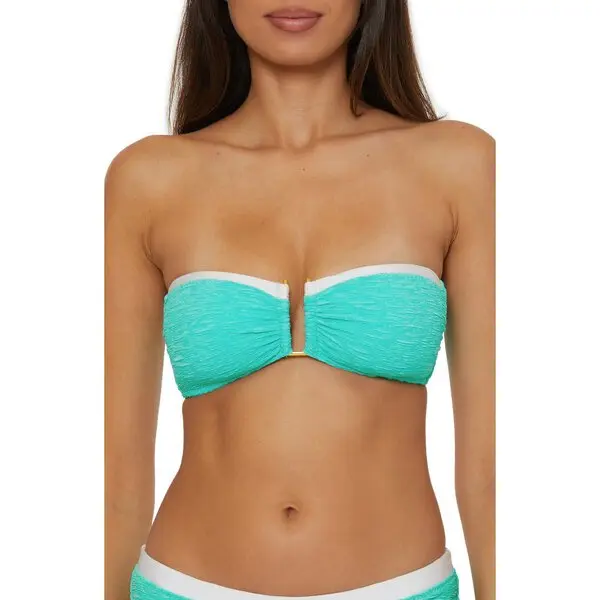 Trina Turk Indio Bandeau Swim Top - Aqua