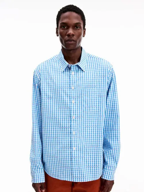 VOWELS Micro Plaid Shirt