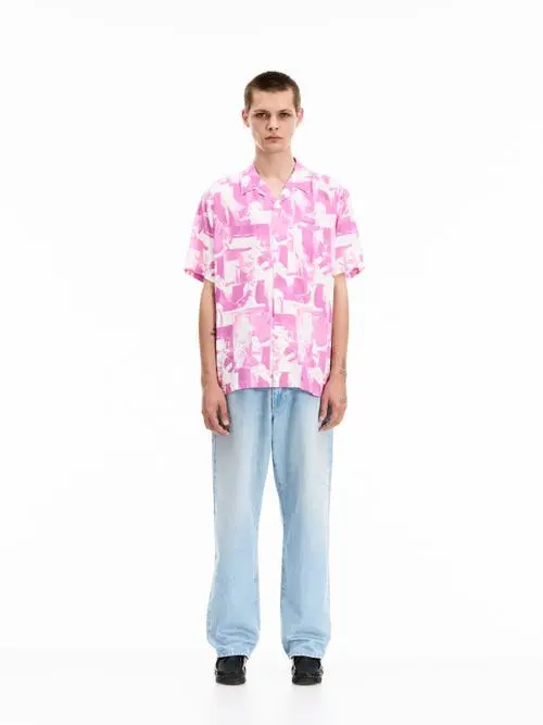 VOWELS Printed Still Shirt - Rose
