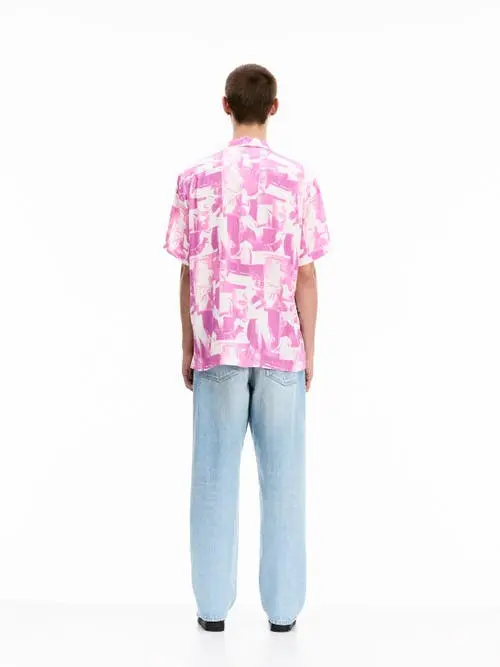 VOWELS Printed Still Shirt - Rose