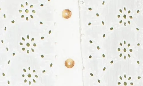 Roxy Eyelet Embroidered Button-up Shirt