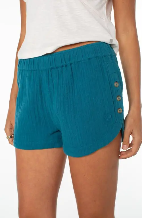 Roxy Seafront Cotton Shorts - Dragonfly