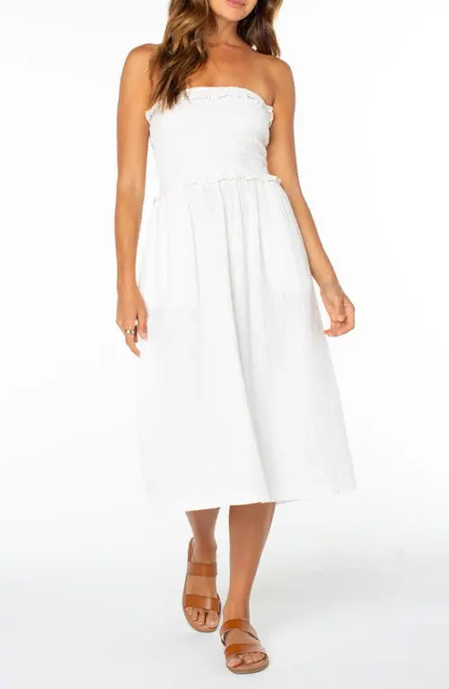 Roxy Avalon Strapless Midi Dress - Cloud Dancer