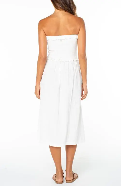 Roxy Avalon Strapless Midi Dress - Cloud Dancer