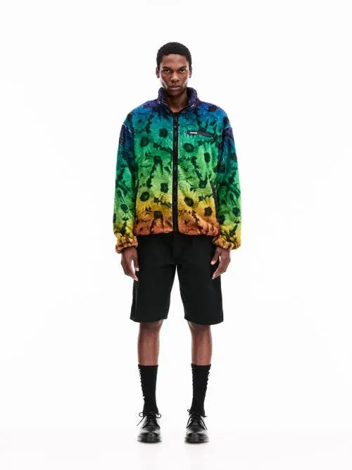 VOWELS Printed Fleece Jacket - Multi