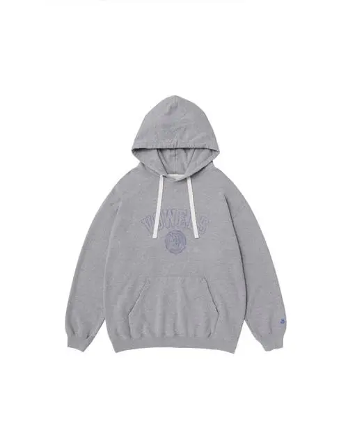 VOWELS Faded Collegiate Hoodie - Heather Grey