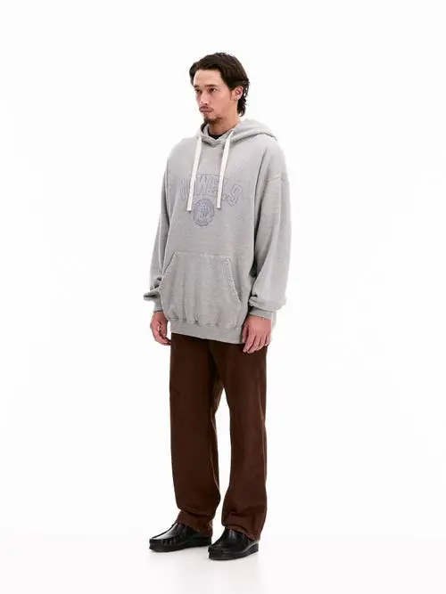 VOWELS Faded Collegiate Hoodie - Heather Grey