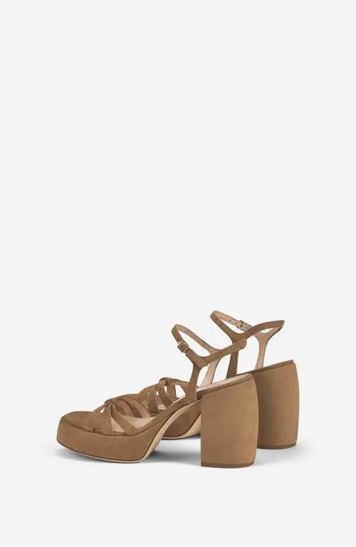 Agl Clio High Heel Platform Sandal - Cappuccino