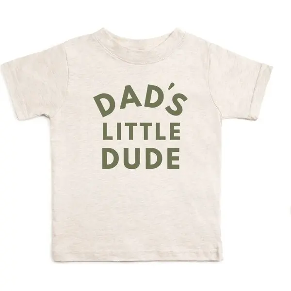 SWEET WINK Dad's Little Dude Short Sleeve T-shirt - Natural Heather