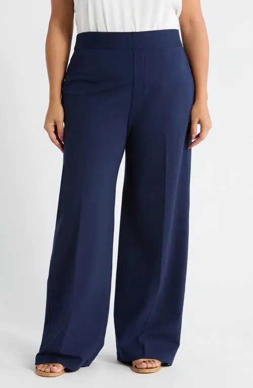 Spanx Supersmooth™ Perfect Fit Ponte Wide Leg Pants - Timeless Navy