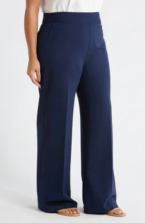 Spanx Supersmooth™ Perfect Fit Ponte Wide Leg Pants - Timeless Navy