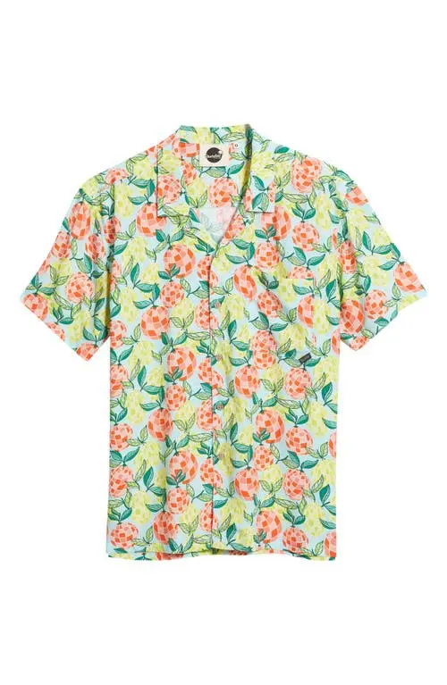 BOARDIES Citrus Disco Print Camp Shirt - Green Multi