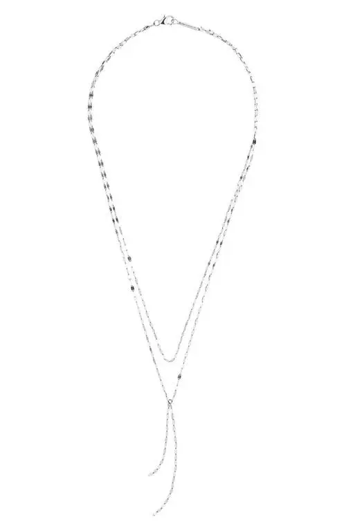 Lana Jewelry 14k Reverse Blake Necklace - White Gold
