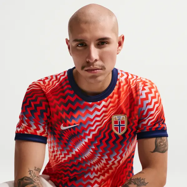 Nike Norway Academy Pro Dri-fit Soccer Pre-match Short-sleeve Top - Red