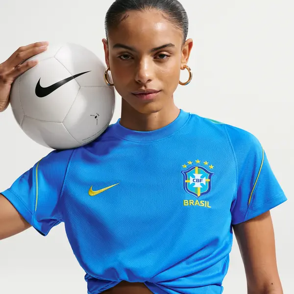 Nike Brazil Strike Soccer Dri-fit Short-sleeve Top - Blue