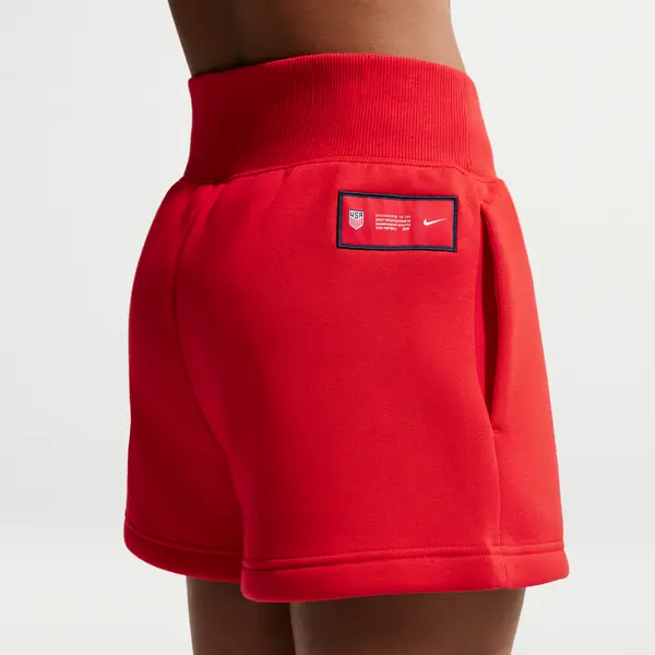 Nike Usmnt Phoenix Fleece Soccer High-waisted Shorts