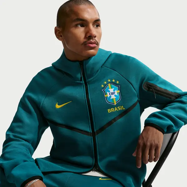 Nike Brazil Tech Fleece Windrunner Soccer Full-zip Hoodie