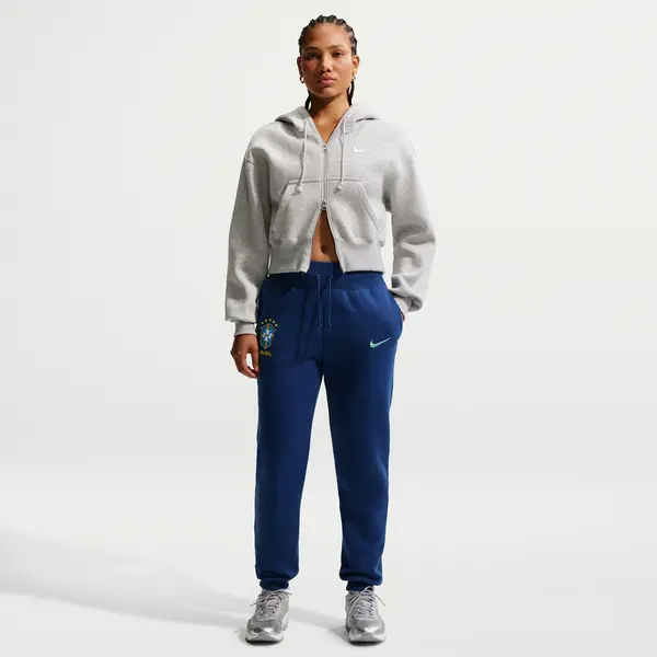 Nike Brazil Phoenix Fleece Soccer High-waisted Pants - Blue
