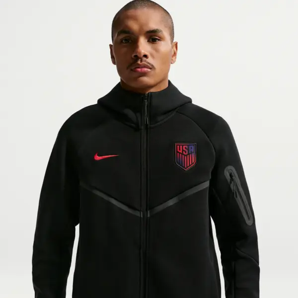Nike Usmnt Tech Fleece Windrunner Full-zip Hoodie - Black