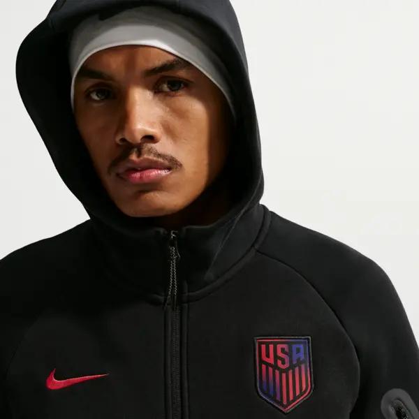 Nike Usmnt Tech Fleece Windrunner Full-zip Hoodie - Black