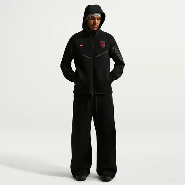 Nike Usmnt Tech Fleece Windrunner Full-zip Hoodie - Black