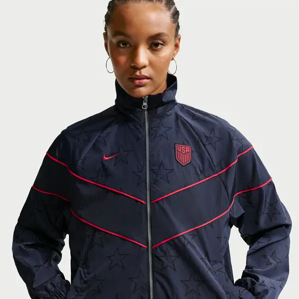 Nike Usmnt Windrunner Soccer Uv Woven Jacket - Blue