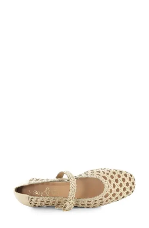 BOS. & CO. Mary Jane Flat - Light Beige