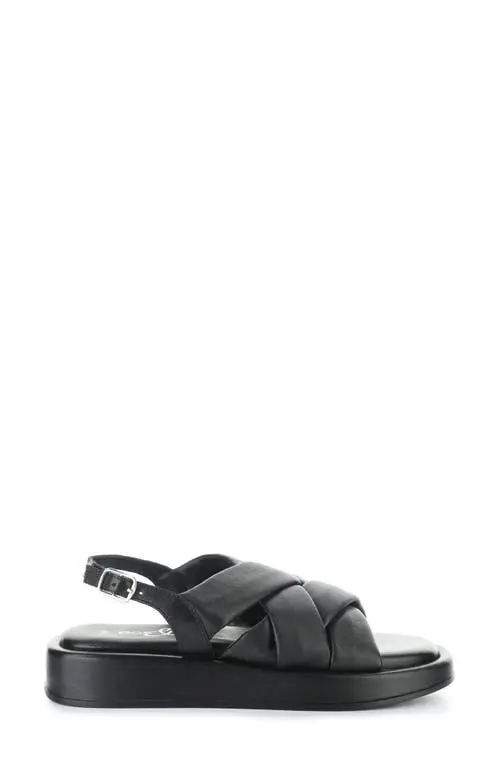 BOS. & CO. Brixin Slingback Platform Wedge Sandal - Black