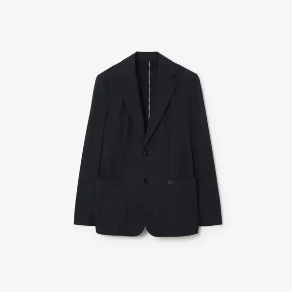 Burberry Technical Cotton Tailored Jacket - Navy