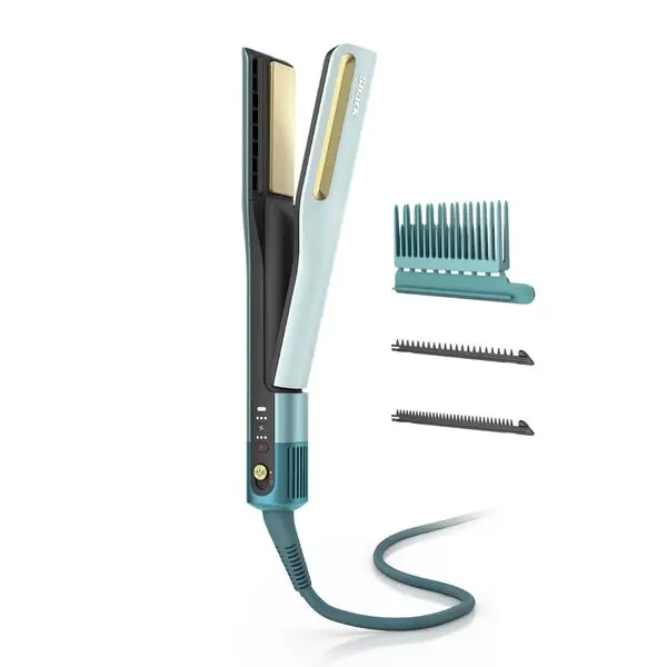 SHARK Silkipro Hair Straightener And Dryer In Turquoise - Turquoise Wave