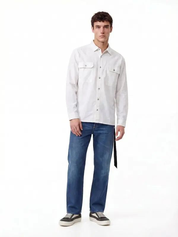 Rick Owens Jumbo" Button Shirt - Gray