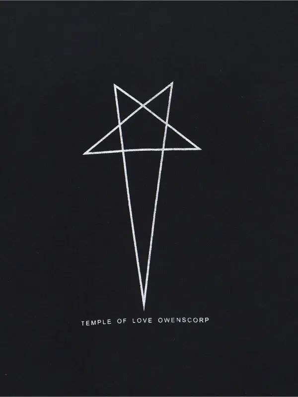 Rick Owens T-shirt "pentagram Tommy - Black