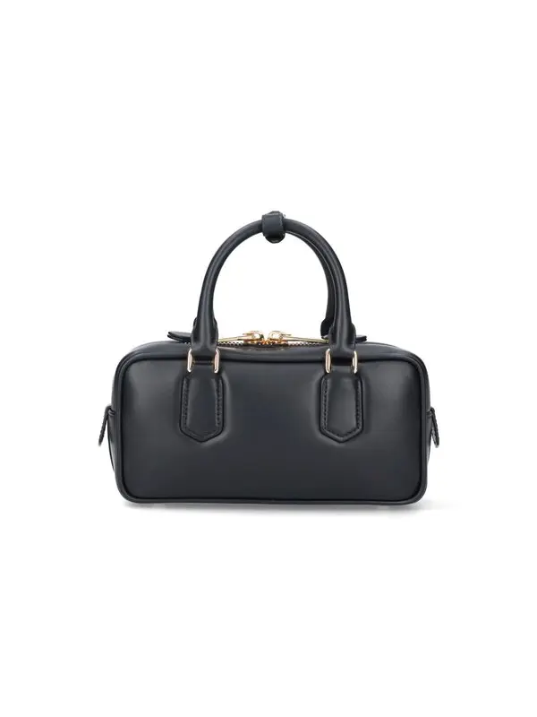 Miu Miu Arcadie Lambskin Handbag - Black